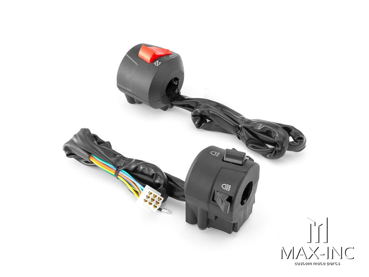 Universal Black ABS Motorcycle Control Switch Set